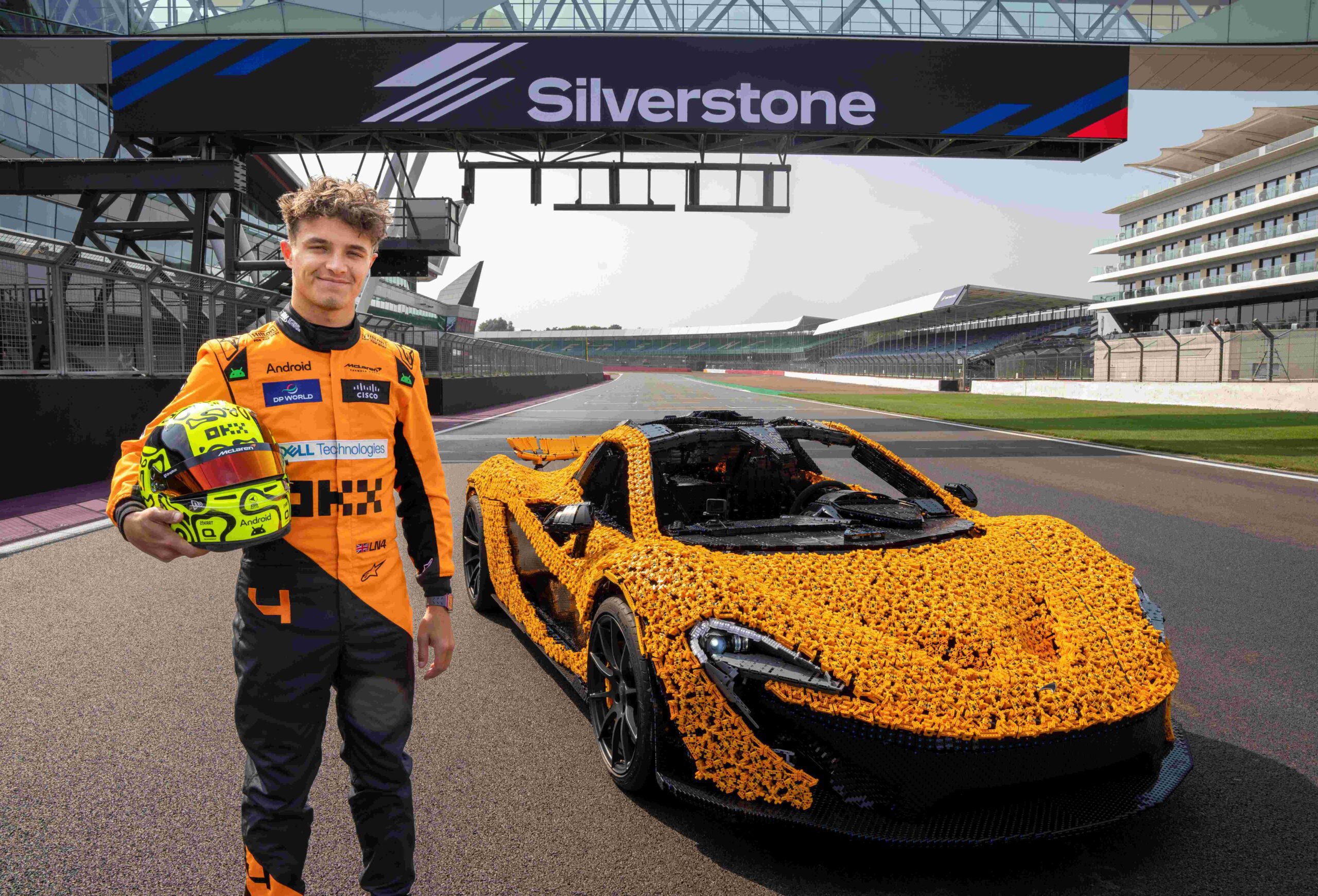 Lando Norris bricks it on Silverstone Circuit in a LEGO Technic McLaren ...